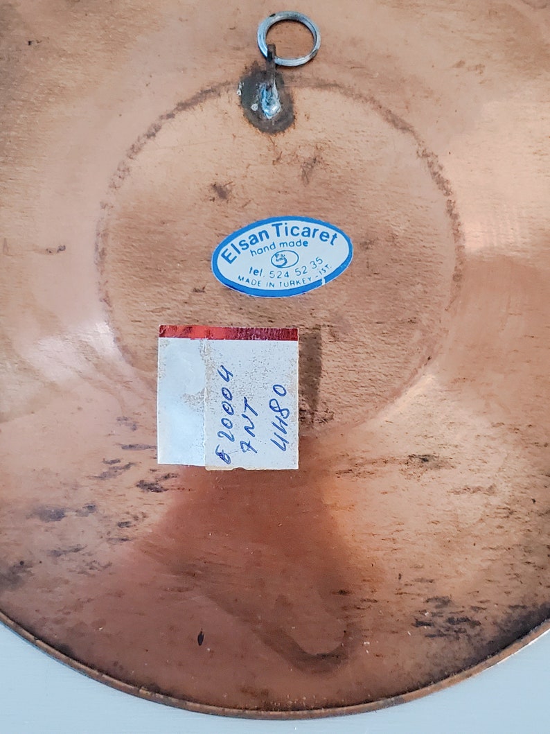 Vintage Hand Etched Copper Plate - Etsy