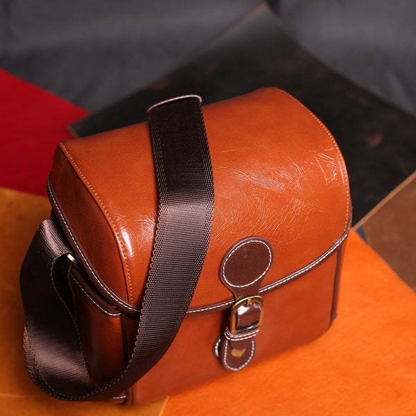Leather Camera Bag - Etsy