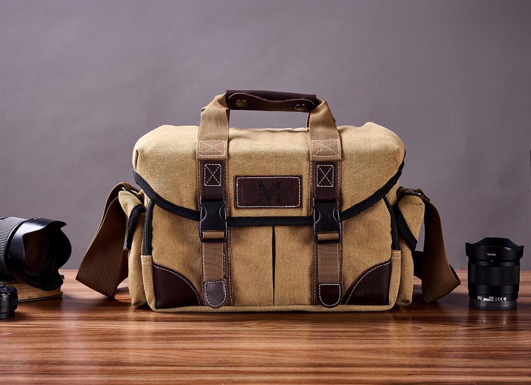 Canvas Camera Bag Shoulder Bag Case - Compatible With Canon Camera ...