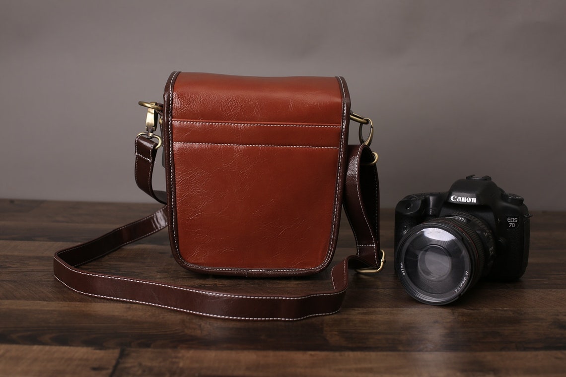 Personalized Leather Camera Bag, Camera DSLR Camera Bag, Camera Purse ...