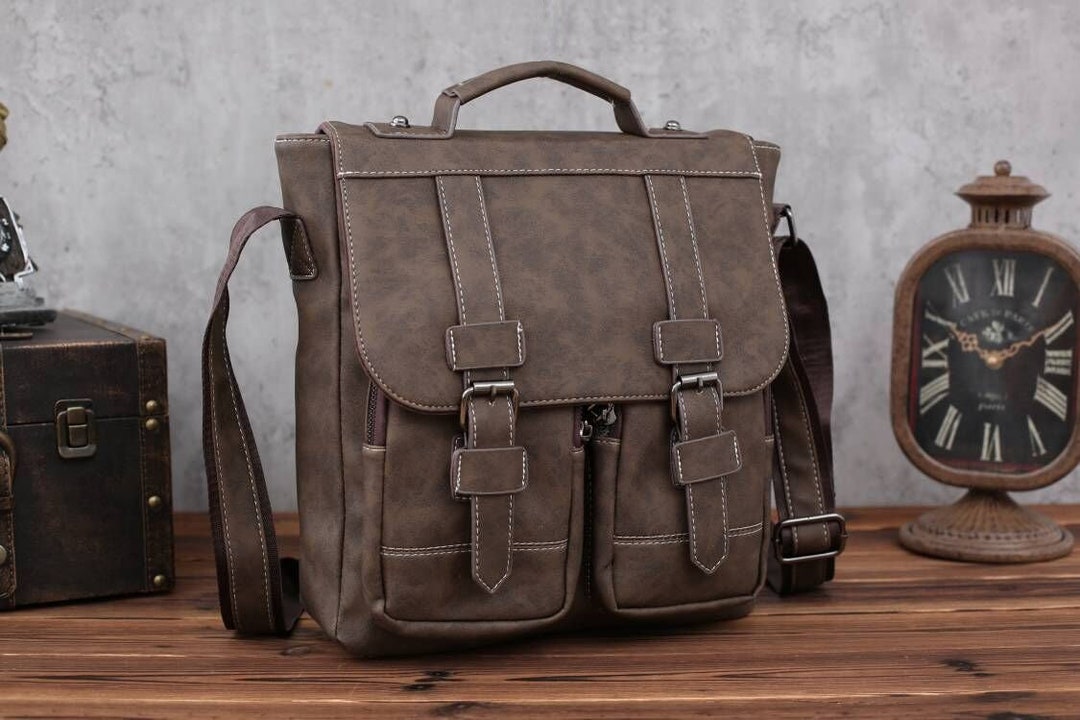 Vintage Messenger Shoulder Bag, Personalized Leather Messenger Bag for ...