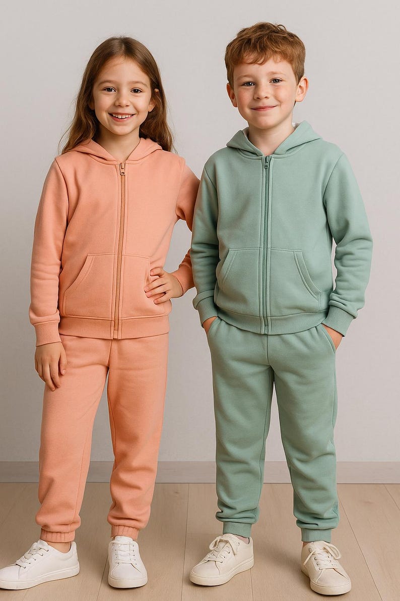Kids Hoodie and Jogger Set Sewing Pattern | Unisex Tracksuit ...