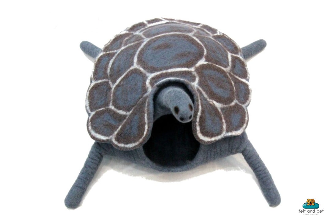 Turtle Felted Cat Cocoon | Wool Cat Cave Bed - Etsy