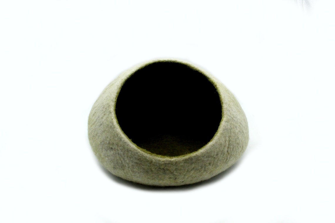 Cat Nap Cocoon / Big Opening Pet Cave / Kitty Bed /wool Cat | Etsy