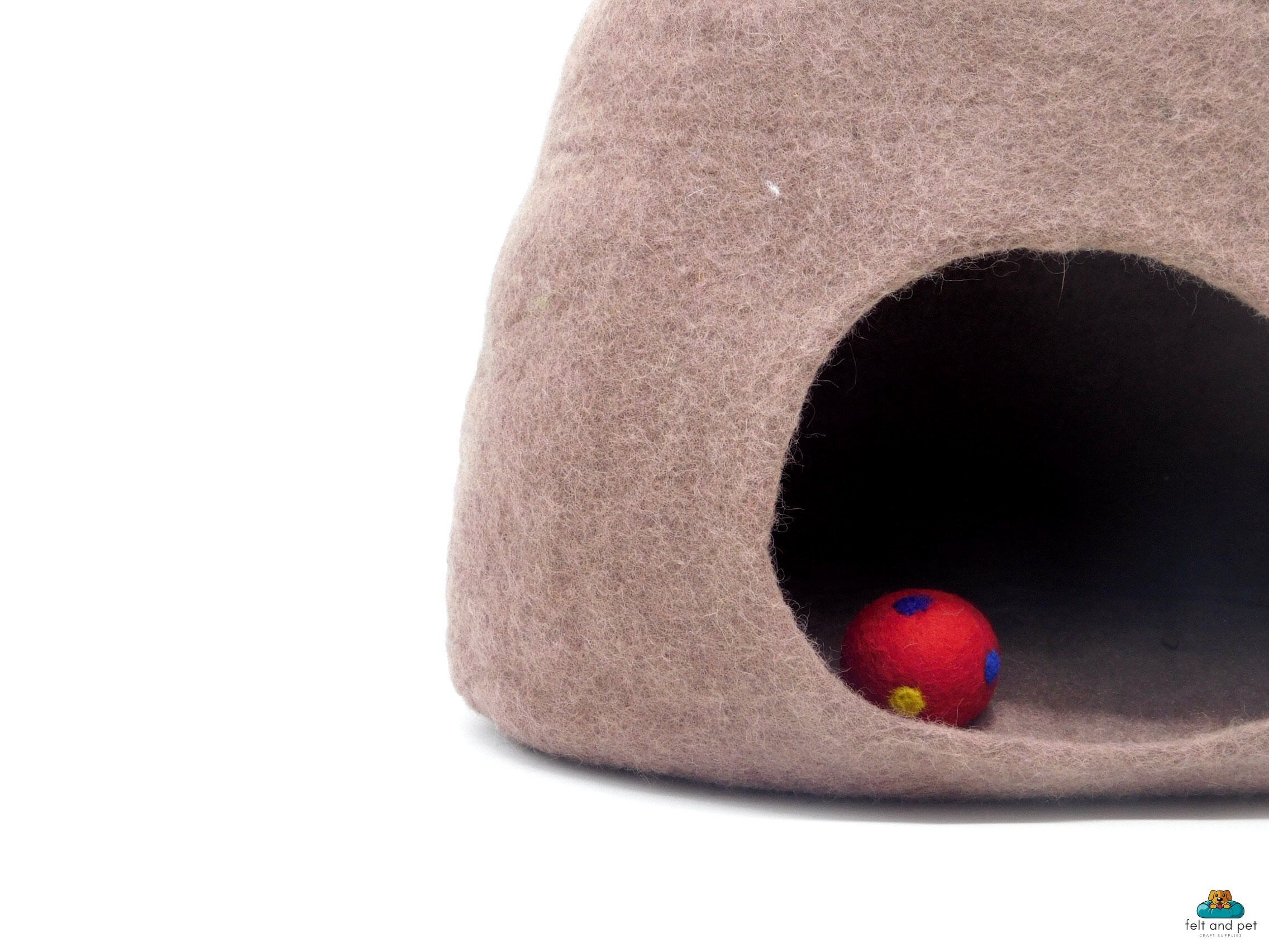 Wild Flower Felt Cat Bed Modern Design Cat Bed Comfy Wool - Etsy