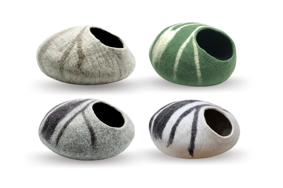 100% Pure Wool Cat Cave - Wool Pet Bed - Pet Furniture - Authentic ...