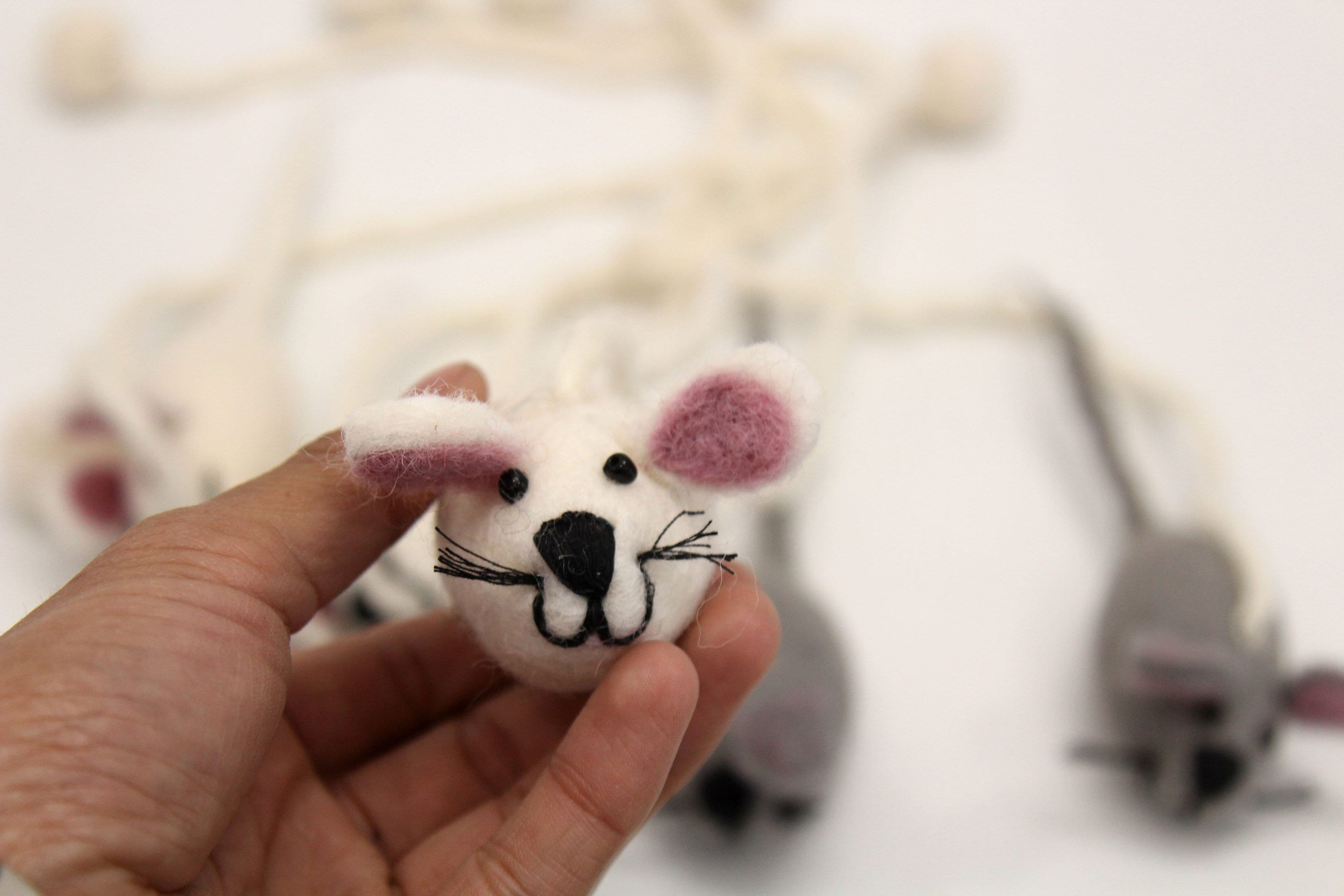 4 pieces Felted Cat Toy-Felt Mouse for Cat-Dog toy-Wool | Etsy