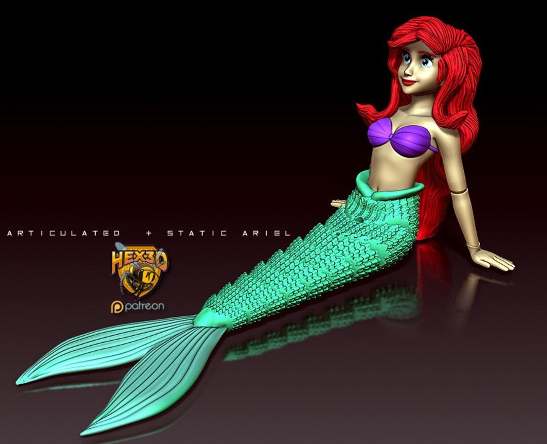 Articulated Ariel Model 3D Printed Hex3d Design - Etsy
