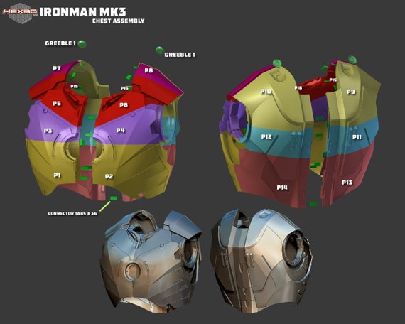 Iron Man Mark 3 Suit Blueprints