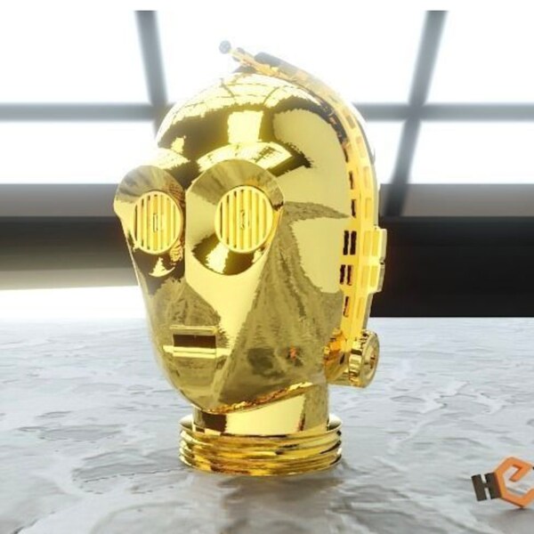 C3p0 3d Printed Head - Etsy