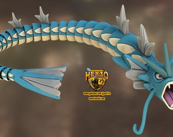 3d Printed Gyarados - Etsy