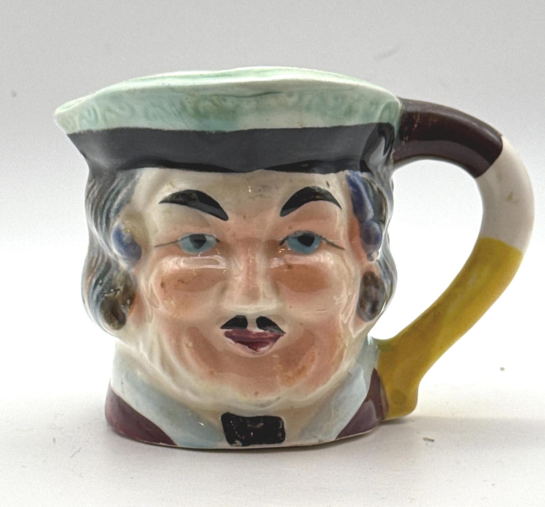Vintage Miniature Toby Mug: Hand-painted Ceramic Character Jug Free ...