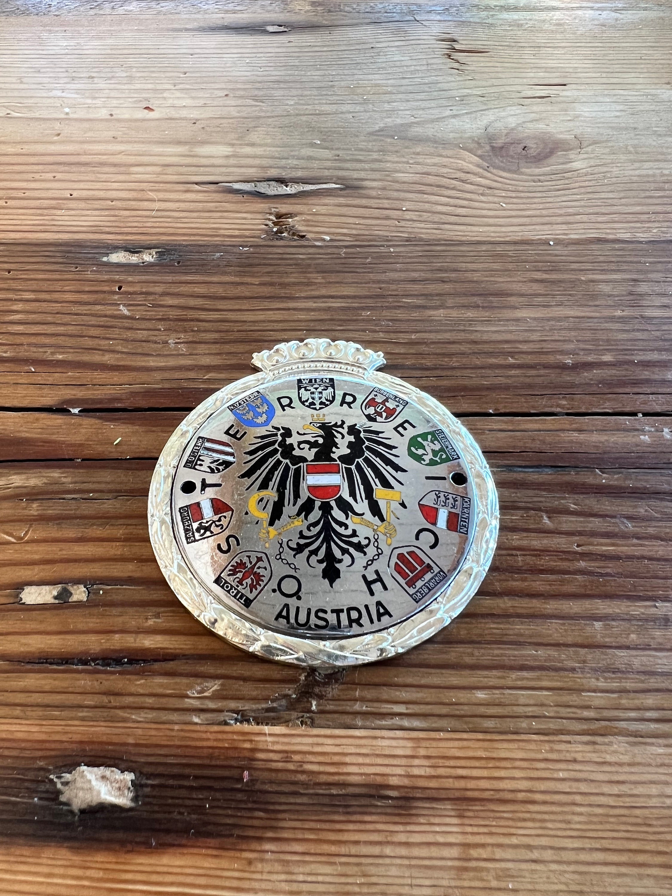 Vintage Car Badge Emblem, Vintage Austria Car Badge Emblem - Etsy