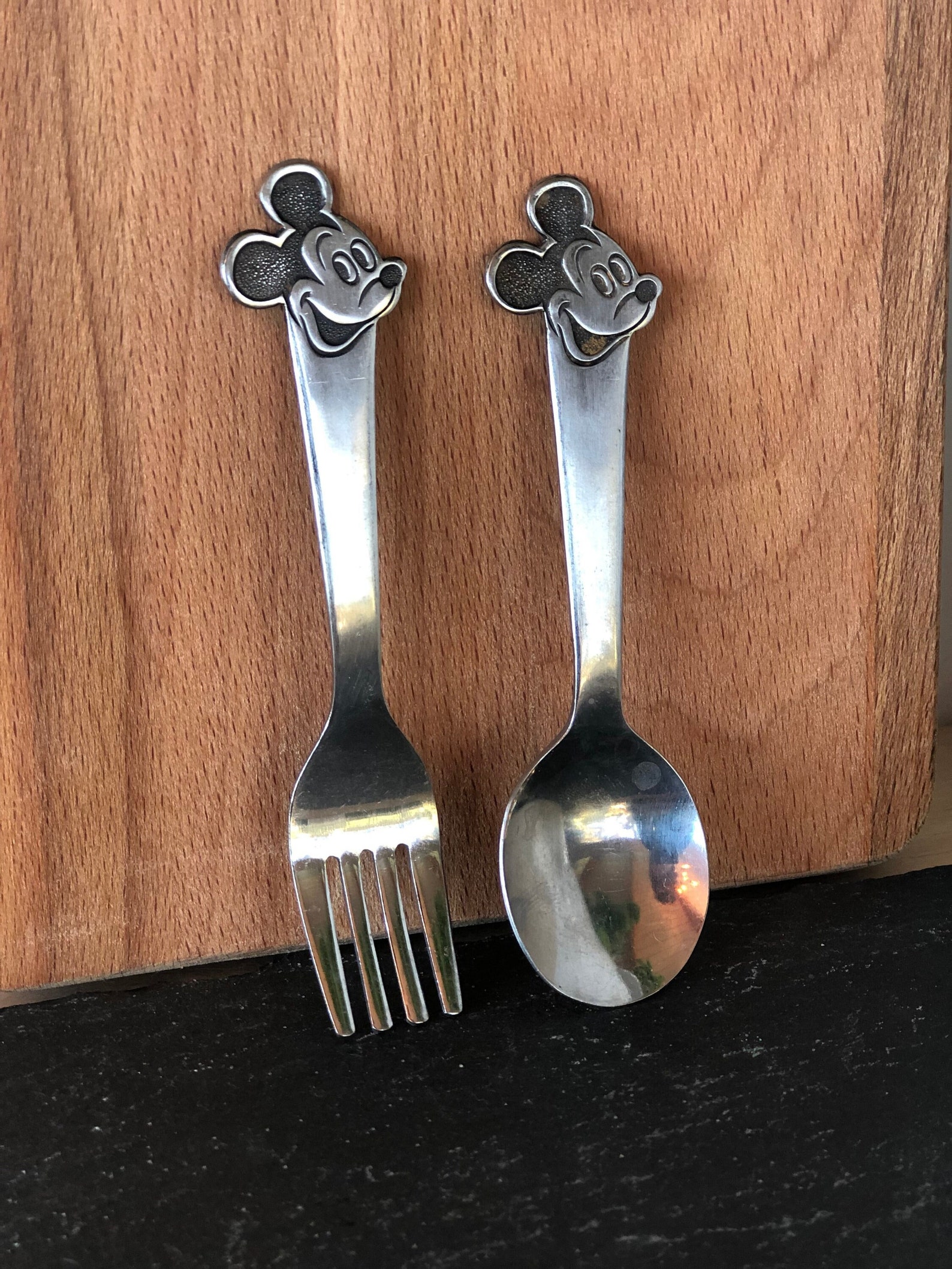 Vintage Disney Mickey Mouse Spoon and Fork Set of 2 - Etsy