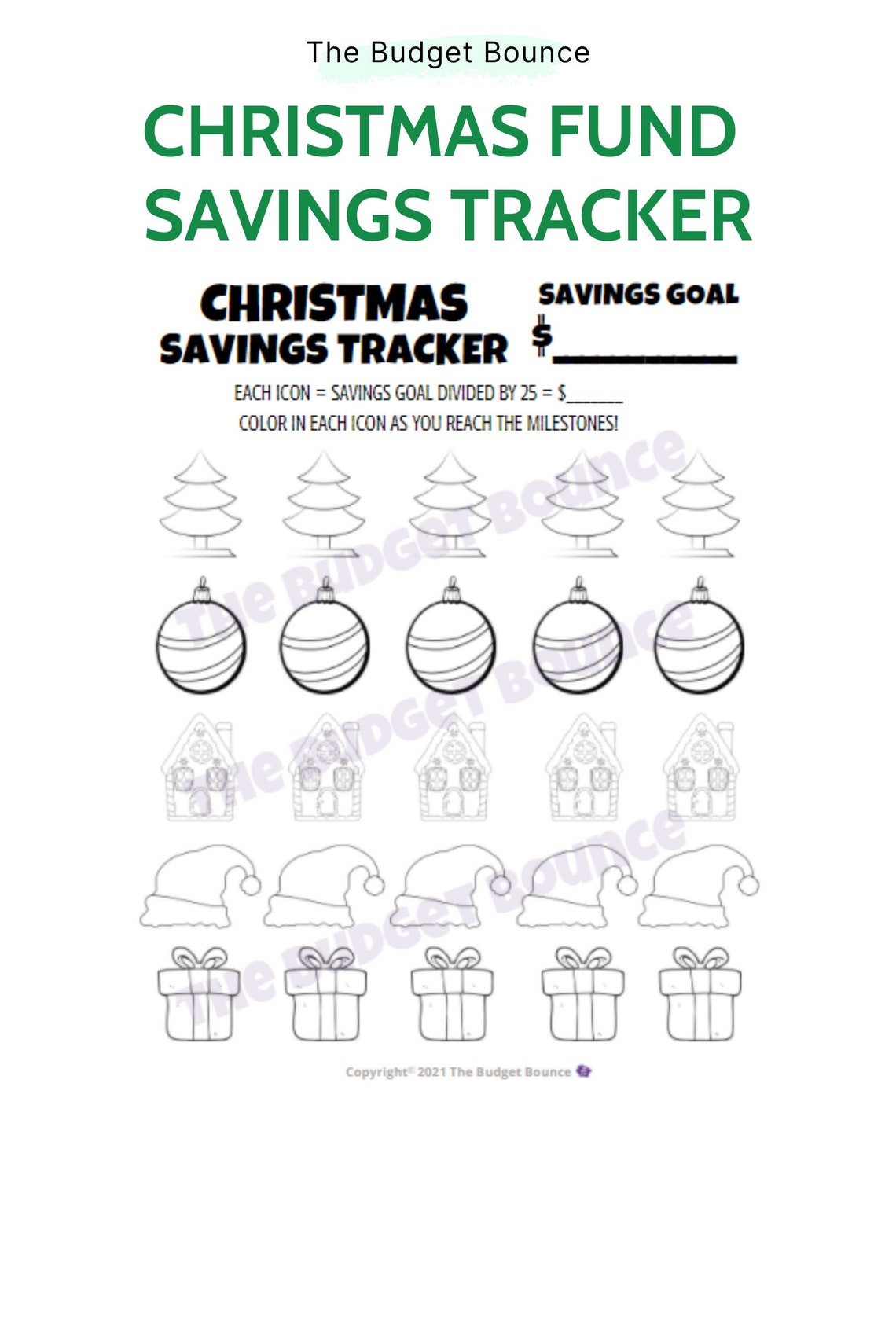 Christmas Fund Savings Tracker - Etsy