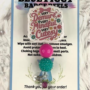 Very Demure Very Mindful Very Cutesy Badge Reel - ID Holder - Permanent ...