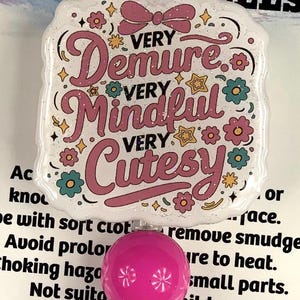 Very Demure Very Mindful Very Cutesy Badge Reel - ID Holder - Permanent ...