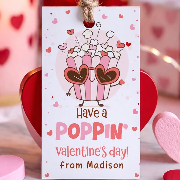 Popcorn Valentine - Etsy