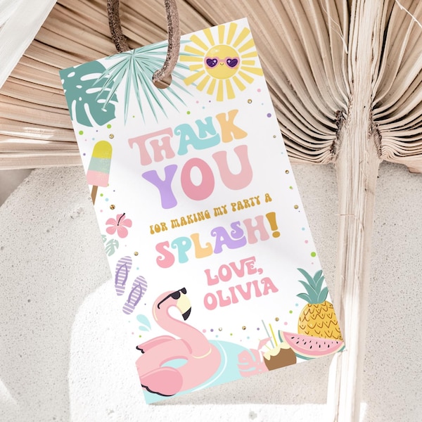 Pool Party Favors Tag - Etsy