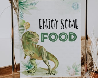 Dino Snacks Sign Table Decor Dinosaur Sign Dino Food Sweet Table ...