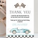 Editable TWO Fast Birthday Thank You Card Racecar 2nd Birthday Note Car ...