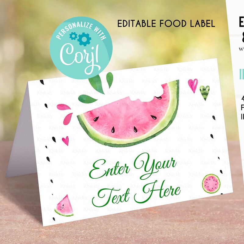 Watermelon Card - Etsy