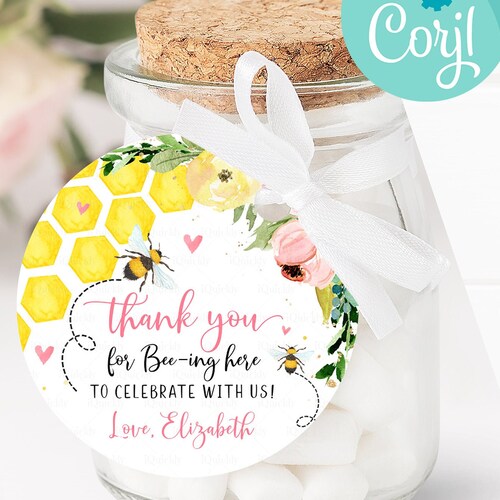 Editable Bee Favor Tags Honey Bee Thank You Tags Gift Tags - Etsy