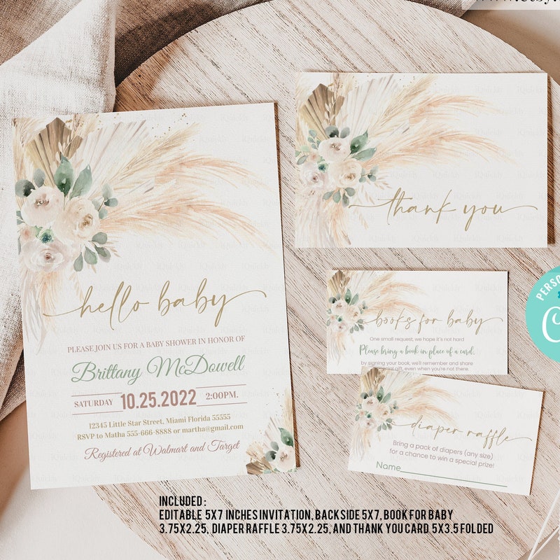 Bohemian Invite - Etsy