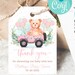 Editable Drive by Baby Shower Favor Tag Teddy Bear Drive - Etsy