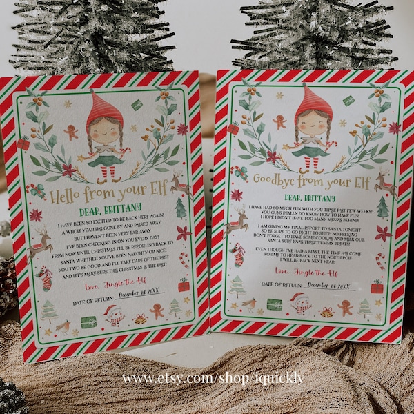 First Time Elf Arrival Letter - Etsy