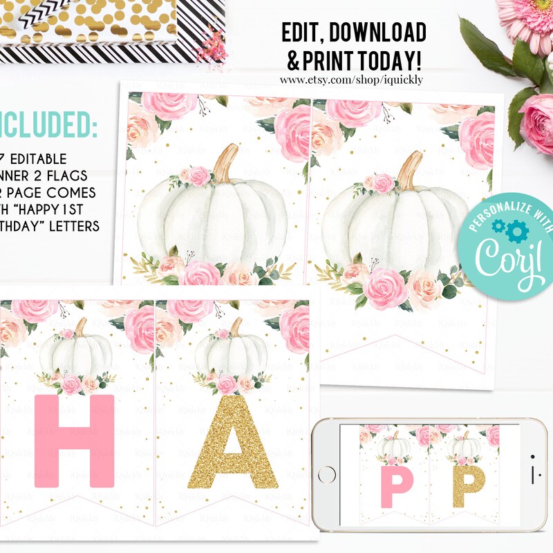 Pumpkin Banner - Etsy