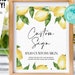 EDITABLE Lemon Custom Sign, Baby Shower, Bridal Shower, Birthday Signs ...