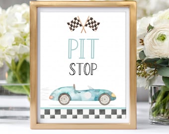 Cards and Gifts Sign Race Car Birthday Party Sign Two Fast Birthday ...
