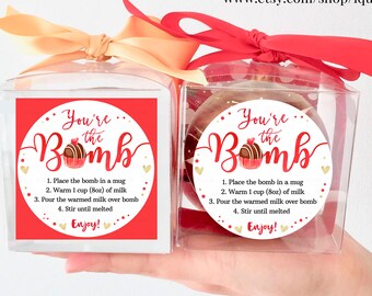 Editable Hot Chocolate Bomb Tag Valentine's Day Hot Cocoa Bomb Tag Your ...