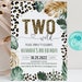 Editable Two Wild Leopard Print Jungle Birthday Party - Etsy