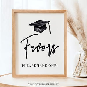 Modern Graduation Sign Bundle Minimalist Grad Sign Set Party Decor 8x10 ...
