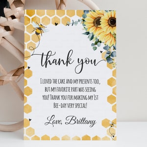 Editable Bee Party Decorations Honey Bee Package Birthday Sweet to Bee ...