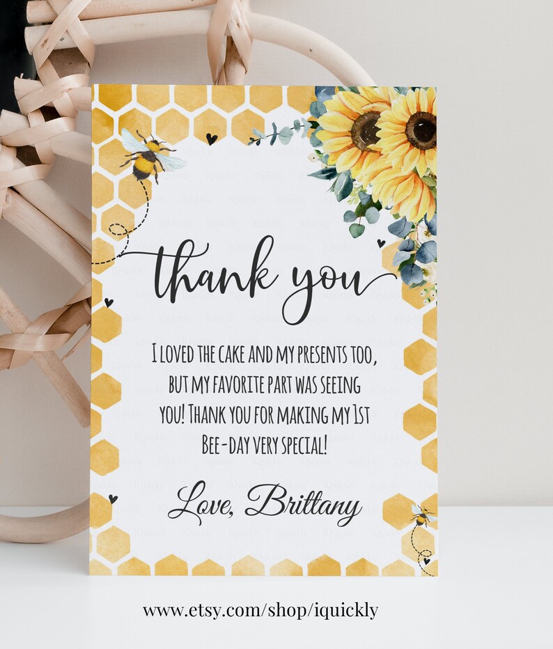 Editable Bee Party Decorations Honey Bee Package Birthday - Etsy