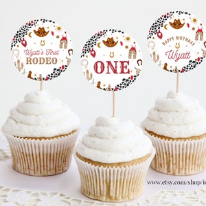 EDITABLE My First Rodeo Birthday Party Signs Cowboy Welcome Sign ...