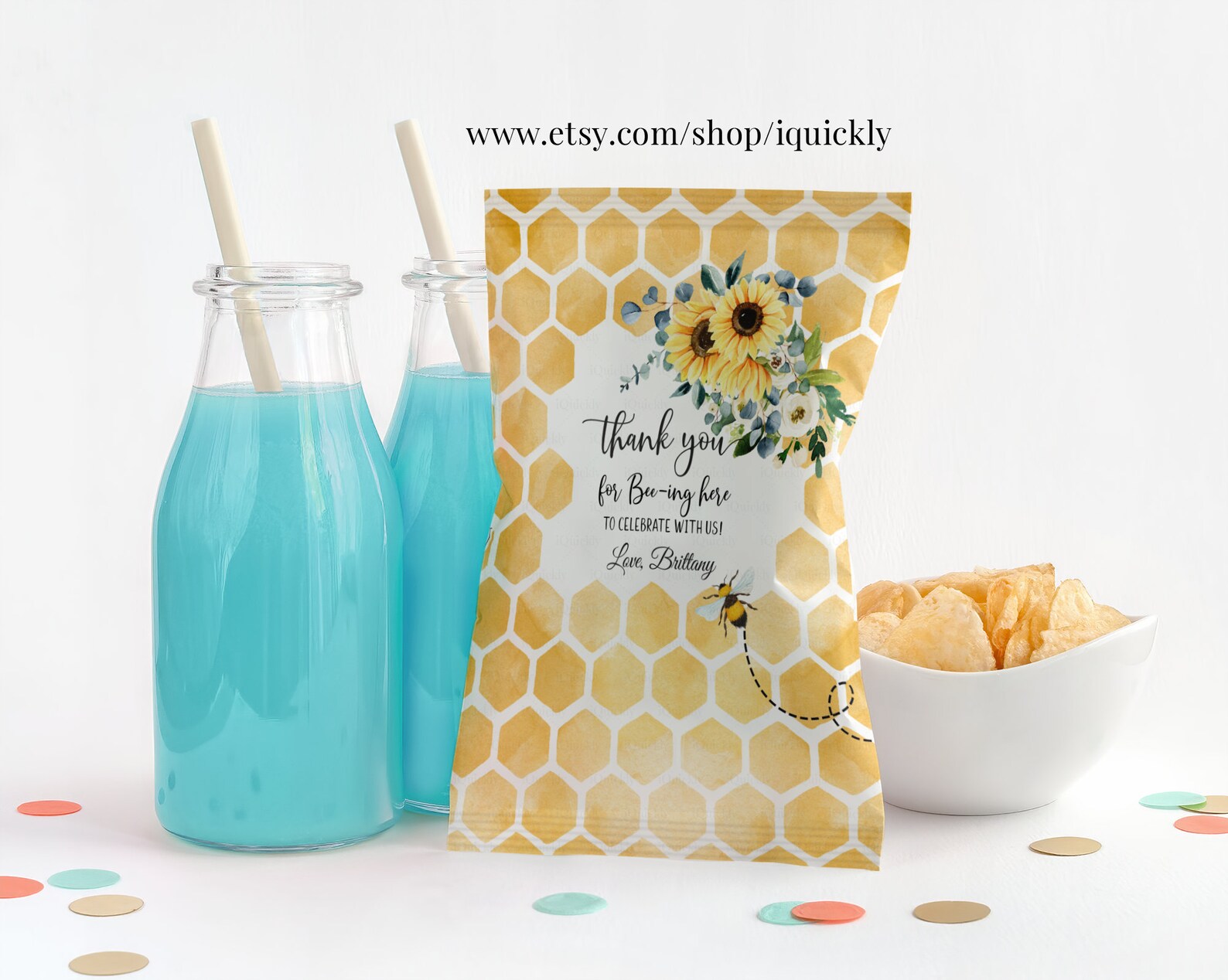 EDITABLE Bee Food Tags Honey Bee Party Buffet Label Sweet to Bee One ...