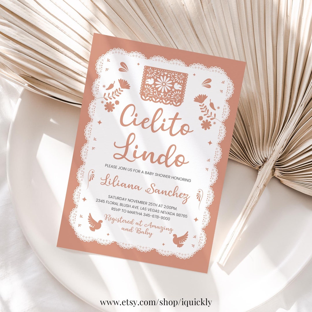 Cielito Lindo Baby Shower Invitation Editable Talavera Barro Invite ...