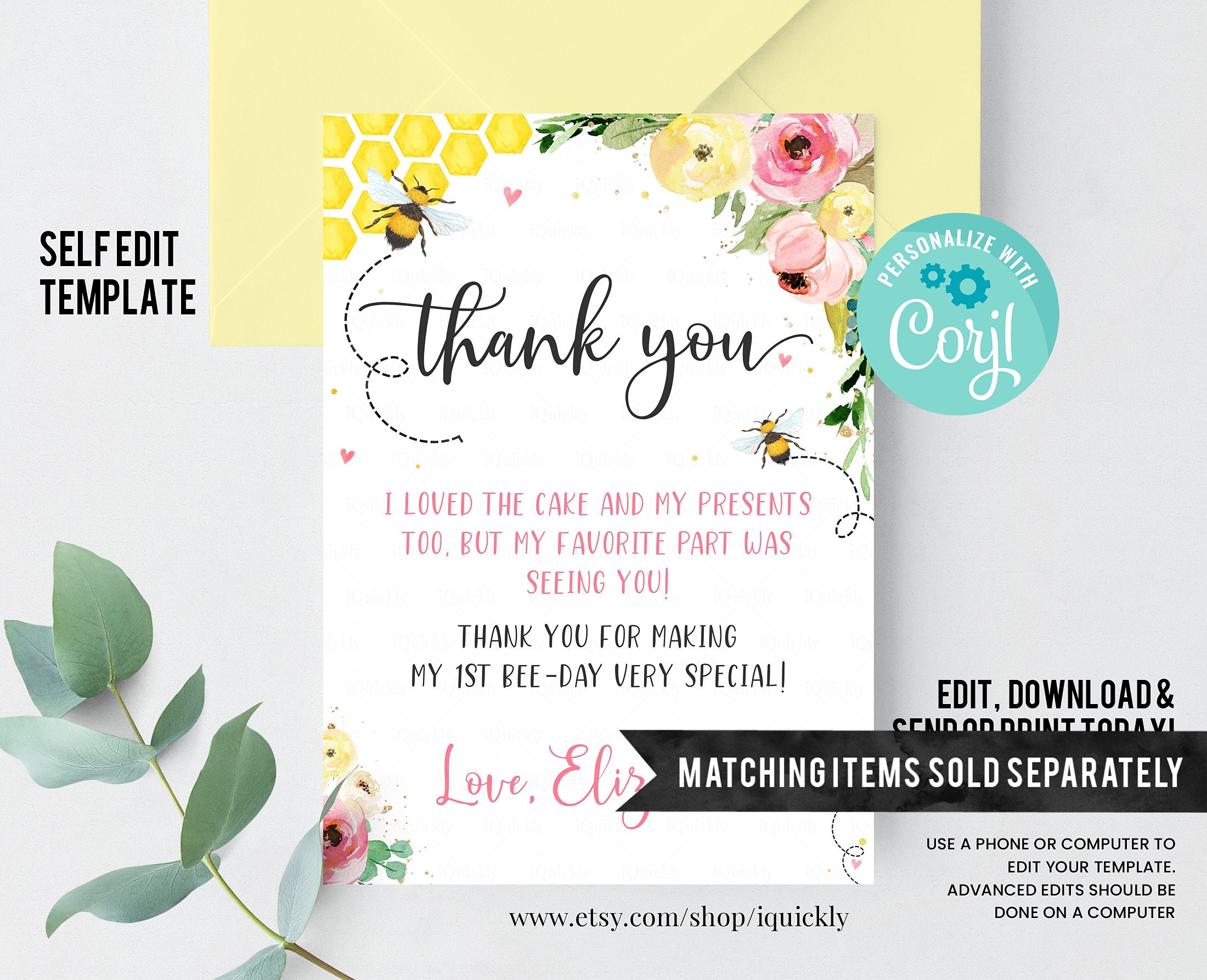 Bee Milestone Birthday Poster EDITABLE Honey Bee First - Etsy Australia