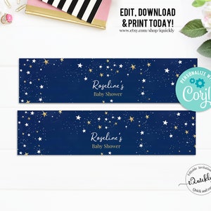 Editable Twinkle Twinkle Little Star Baby Shower Banner, Boy Shower ...