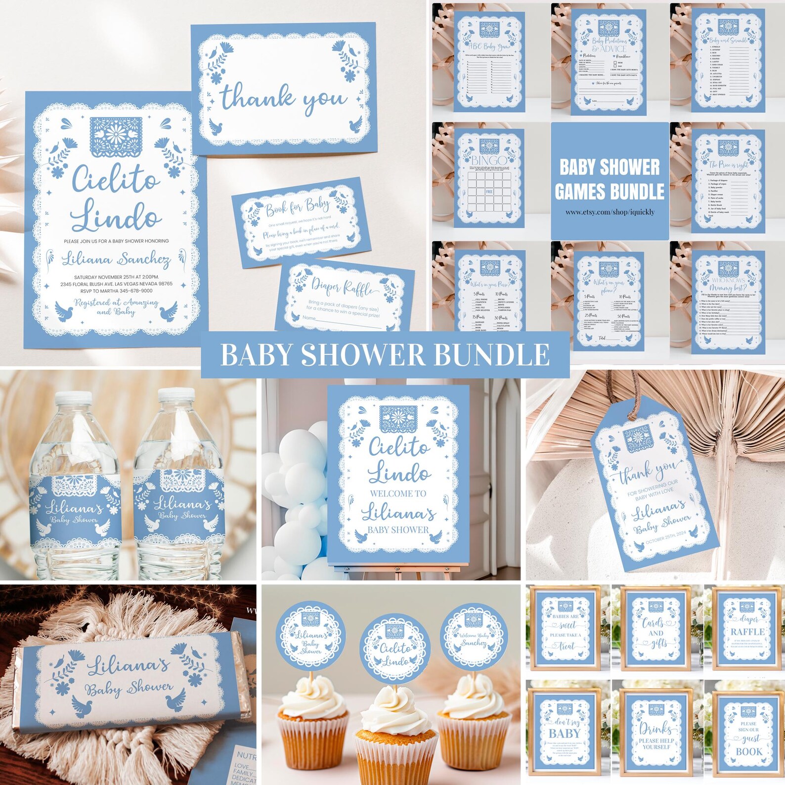 Cielito Lindo Baby Shower Welcome Sign Editable Talavera Barro Party ...
