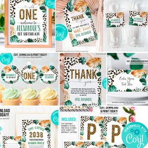 Editable Safari Leopard Print Food Labels Wild Child Jungle Animals ...