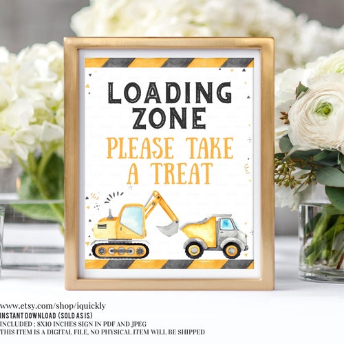 Printable Construction Birthday Table Sign Food Station - Etsy