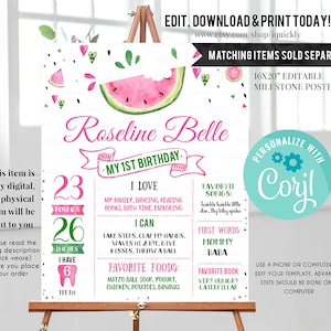 EDITABLE Watermelon Tags Buffet Label Tent Card Food Labels Place Cards ...