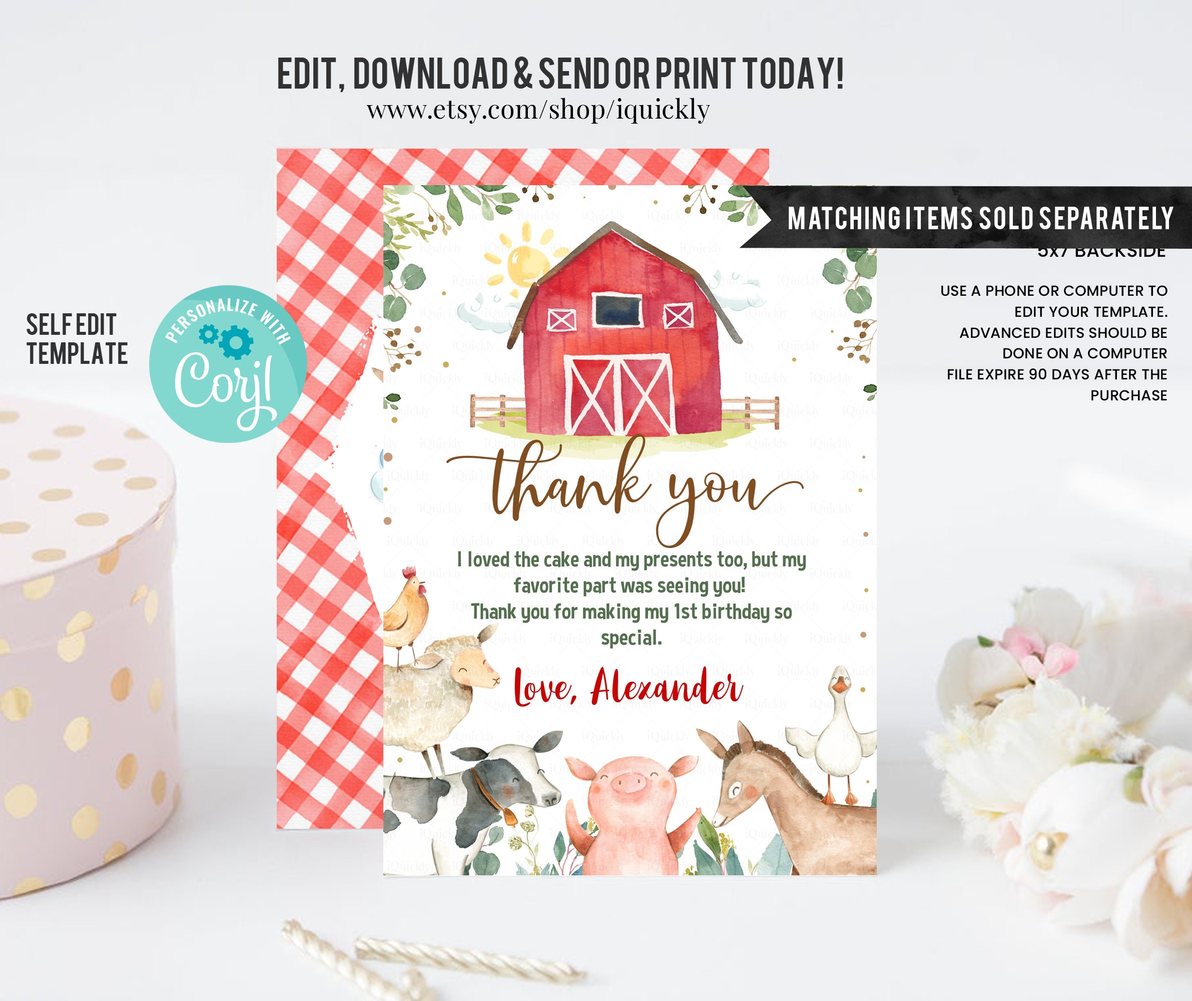 EDITABLE Farm Bottle Label, Water Labels Printable 1st Birthday, Farm ...