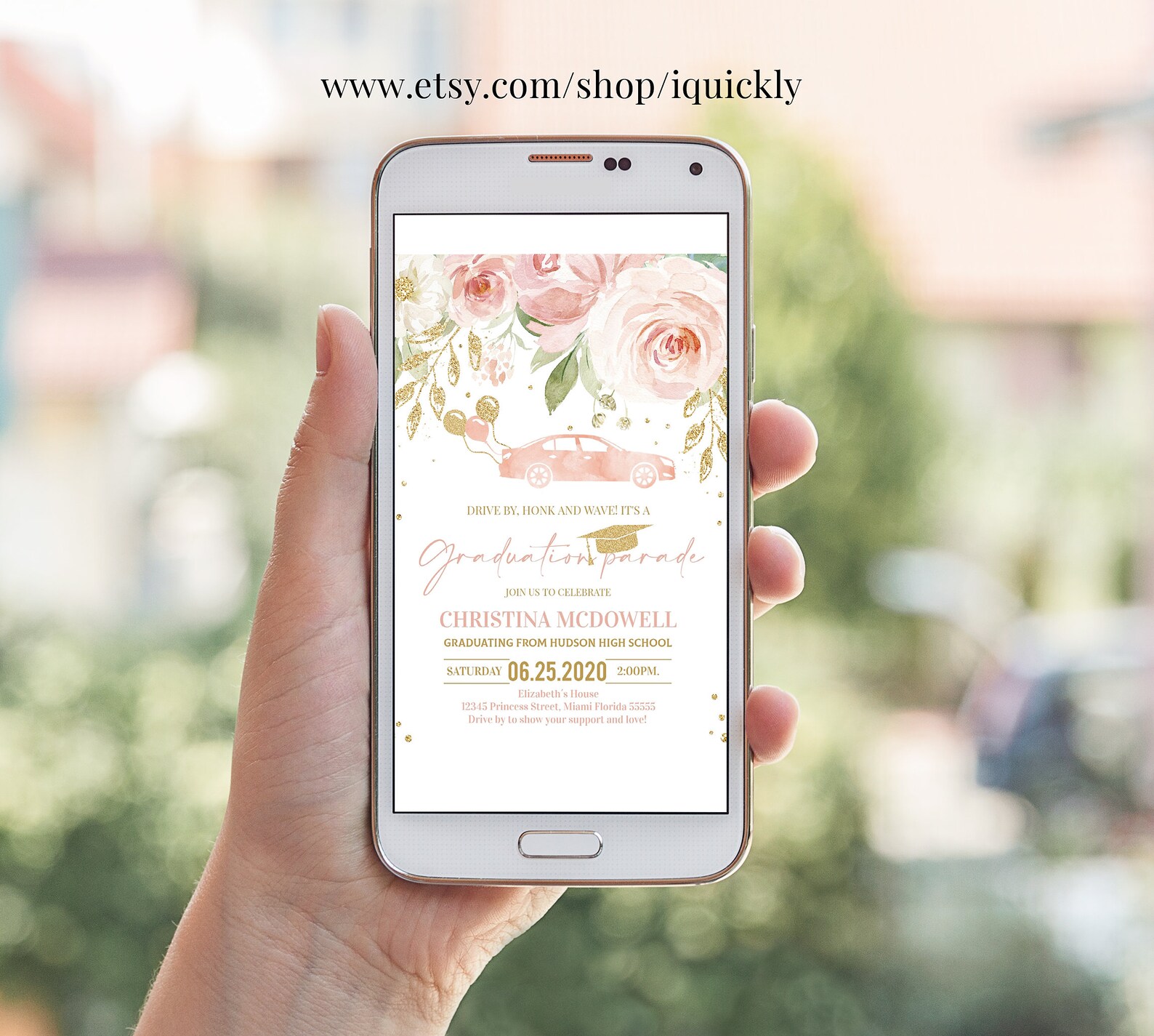 Editable Drive by Graduation Parade Invitation Drive Through - Etsy