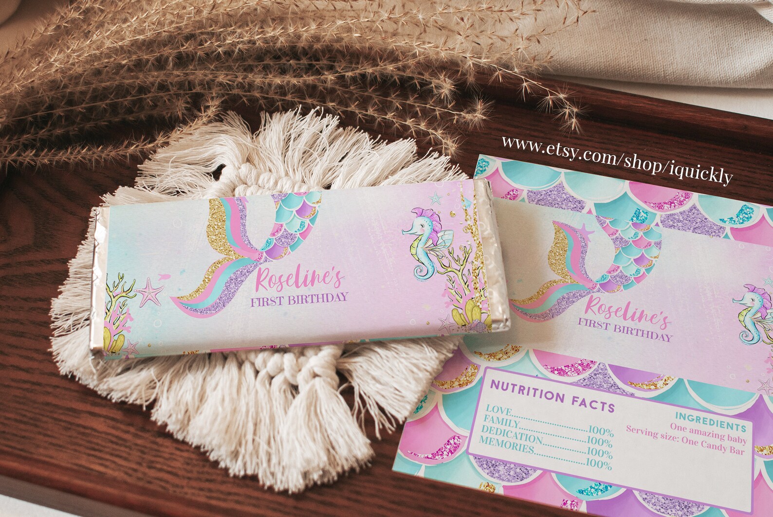 EDITABLE Mermaid Banner Birthday Under the Sea Party 1st Bunting Banner ...